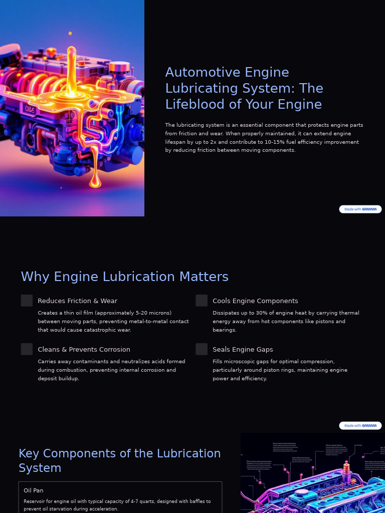Automotive Engine Lubricating System of Your Engine | PDF | Motor Oil ...