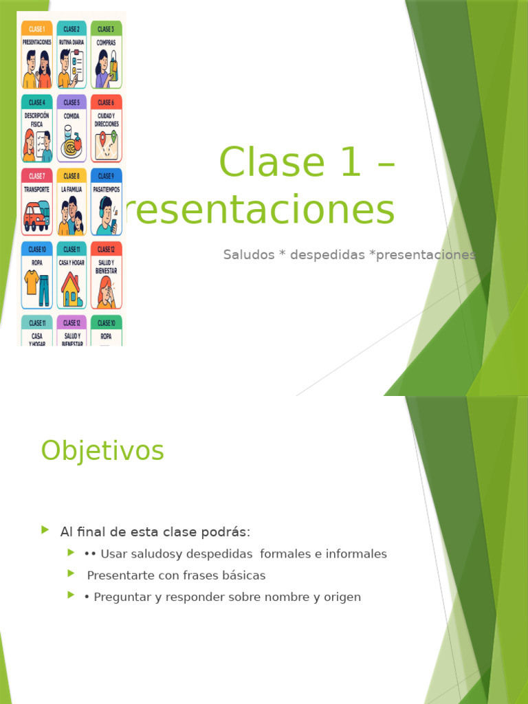 Saludos y Presentaciones en Español | PDF