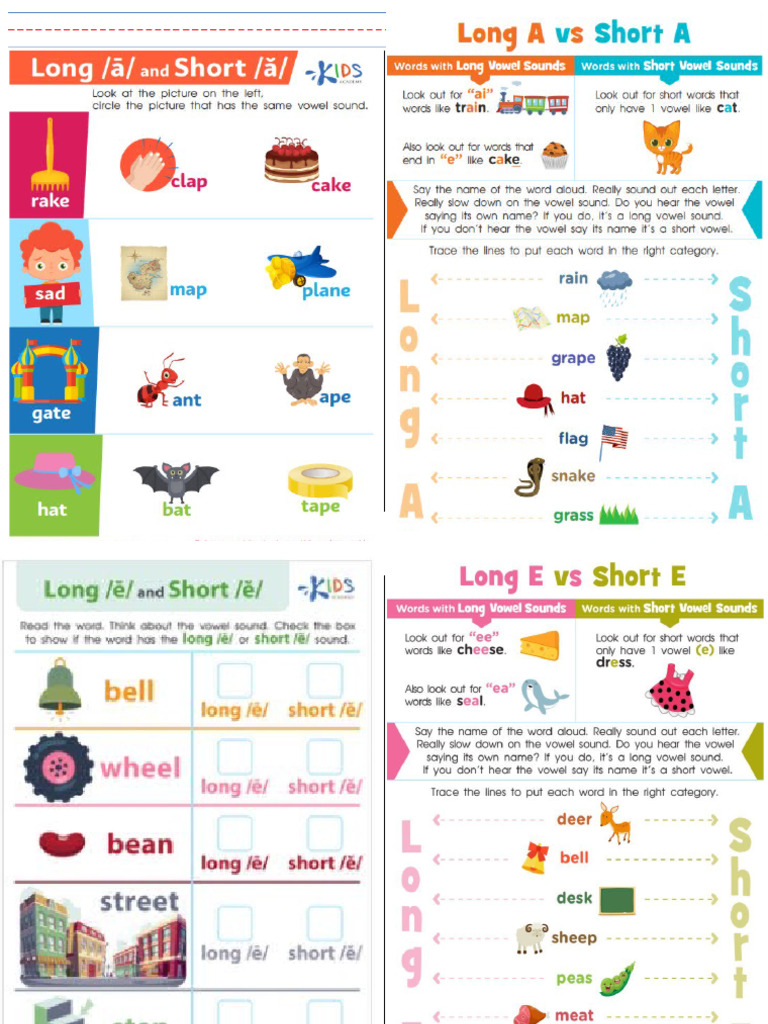 Reading CVC and Long Vowel Sounds | PDF