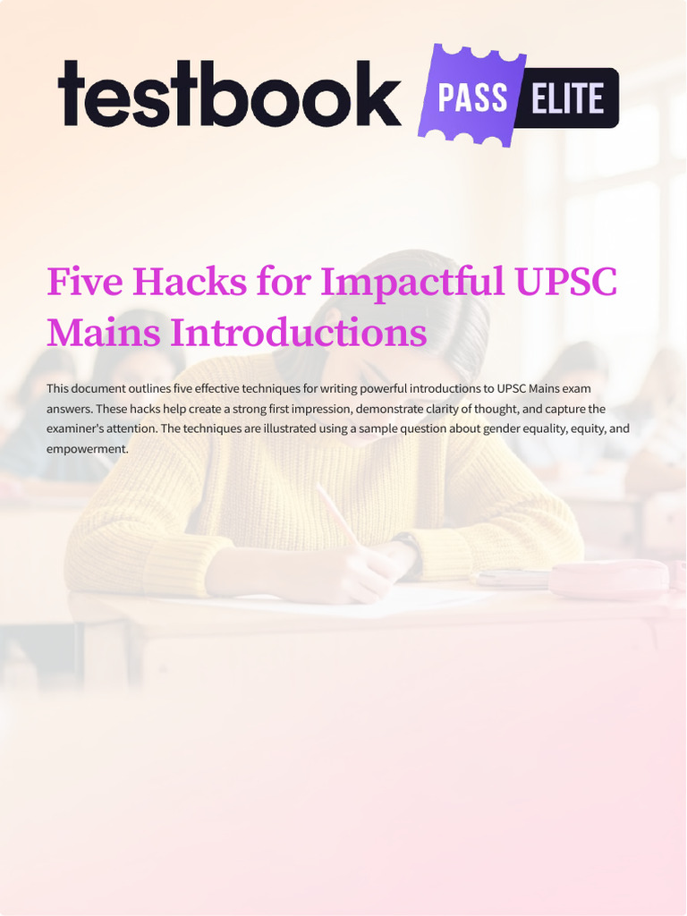 Five Hacks To Write Impactful Introduction | PDF | Empowerment | Gender ...