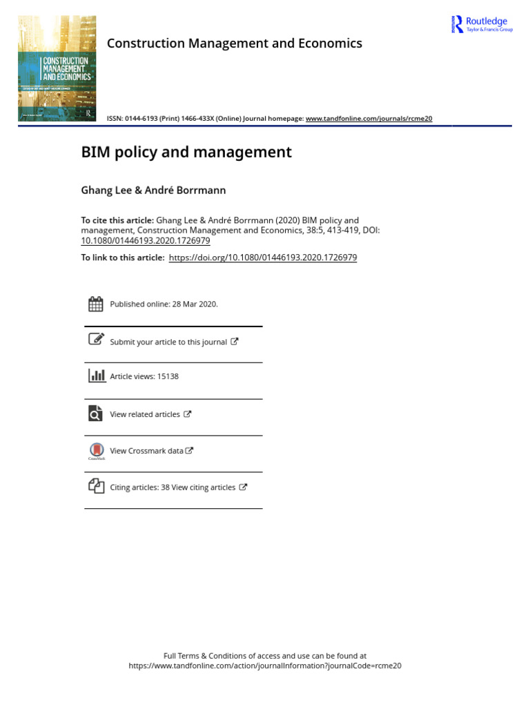 BIM Policy and Management Insights | PDF | Building Information ...