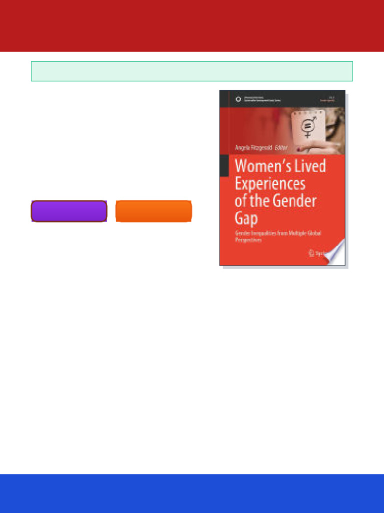Women S Lived Experiences of The Gender Gap Gender Inequalities From ...