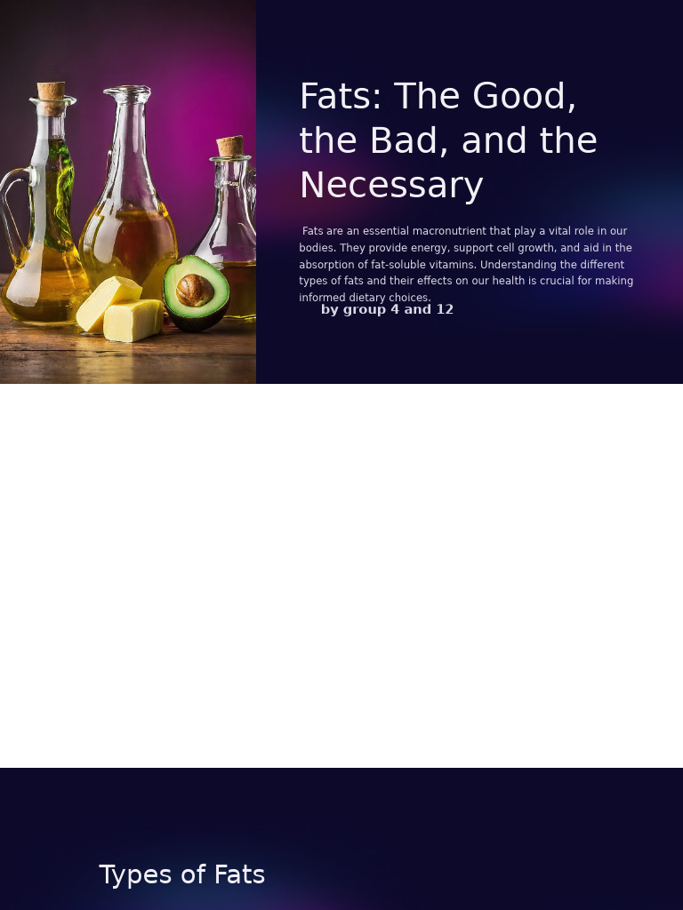 Understanding Healthy vs Unhealthy Fats | PDF | Fat | Diet & Nutrition