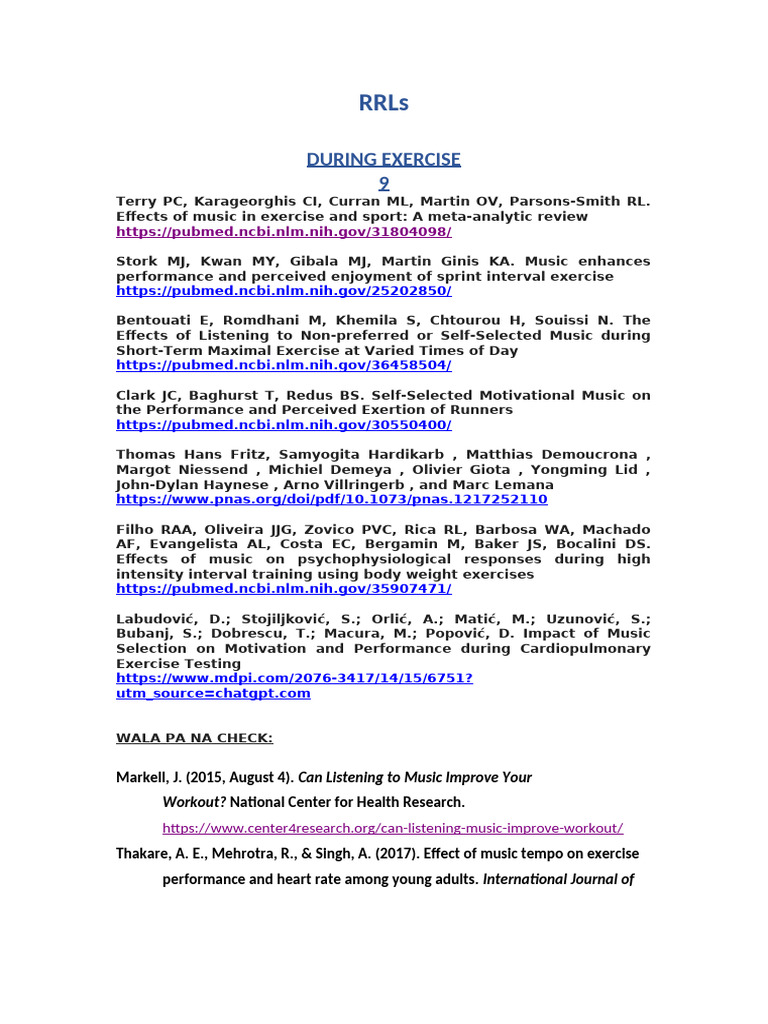 RRLs - Docx | PDF | Emotions | Neuroscience