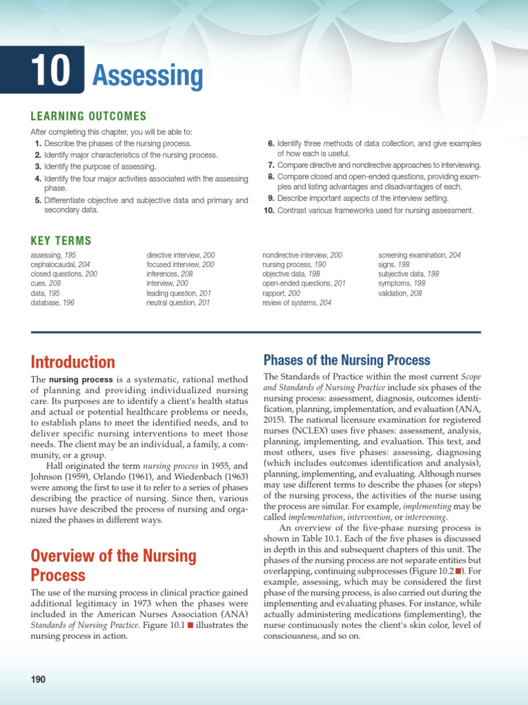 Overview of the Nursing Process | PDF | Nursing | Critical Thinking