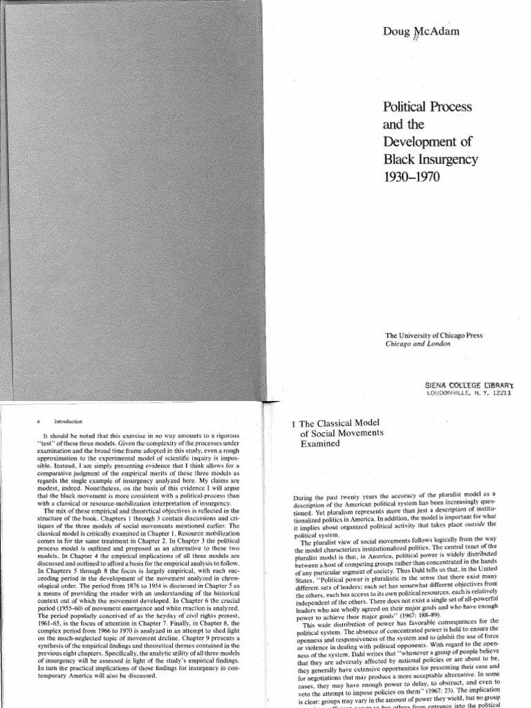 Classical Model of Social Movements Examinated - Daug McAdam | PDF ...