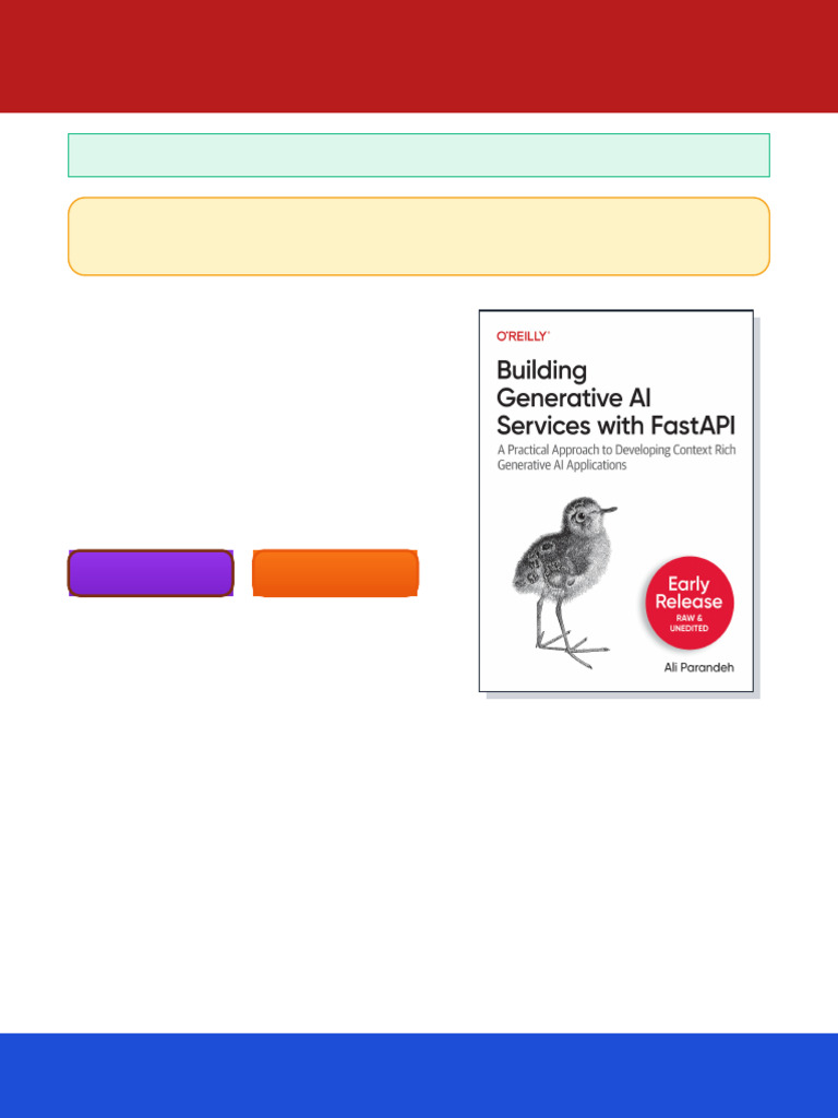 Building Generative AI Services With FastAPI (Early Release) 1st ...