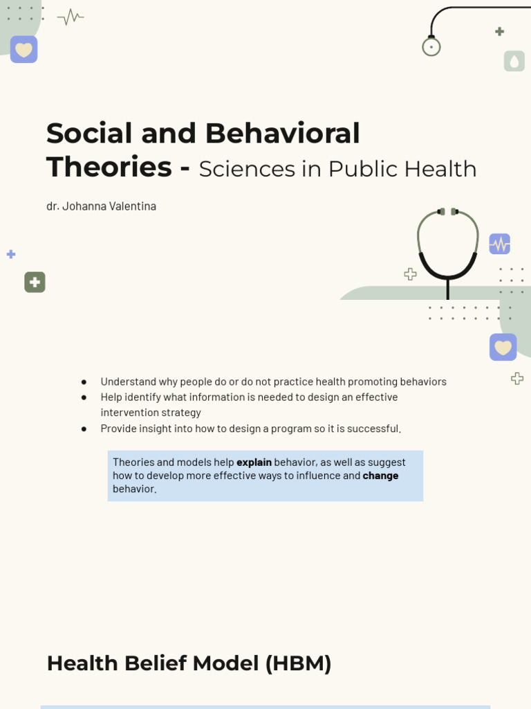 Health Behavior Theories Overview | PDF | Cognitive Psychology | Social ...