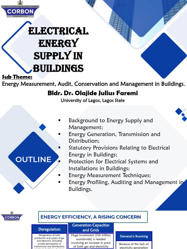 Electrical Energy Supply and Management in Buildings | PDF | Fuse ...