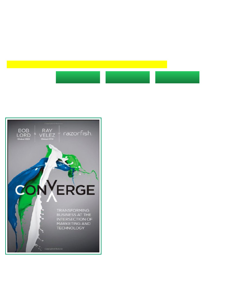 Converge Transforming Business at The Intersection of Marketing and ...
