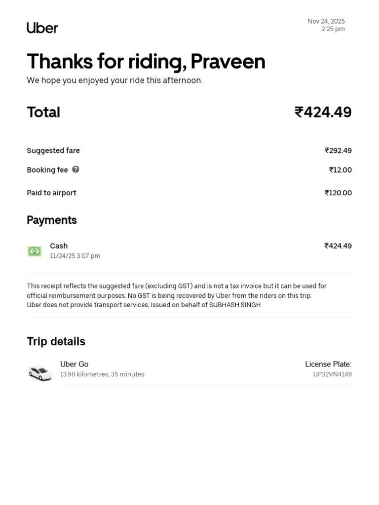 Understanding Uber Booking Fees | PDF