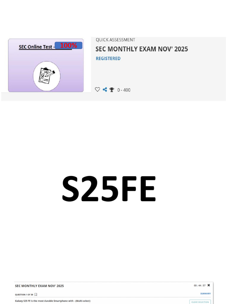 SEC Monthly Certification 100% | PDF