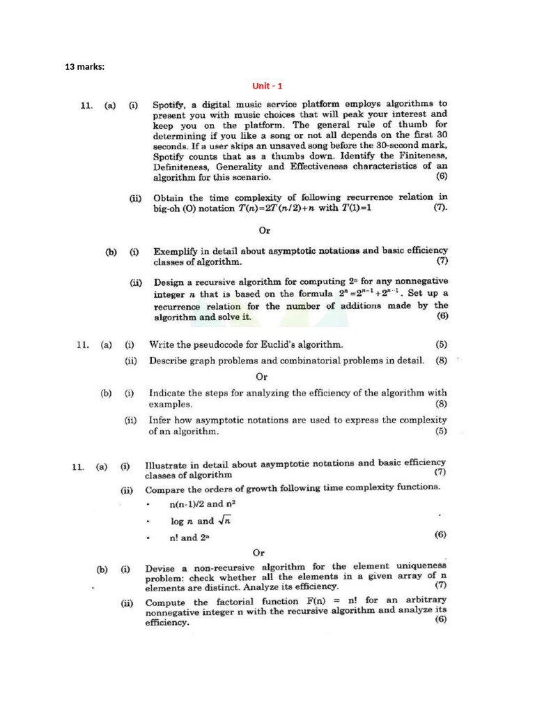 Design and Analysis of Algorithms | PDF