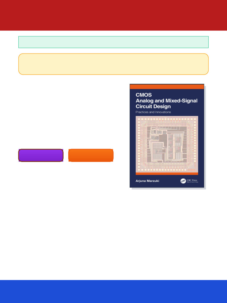 CMOS Analog and Mixed-Signal Circuit Design: Practices and Innovations ...