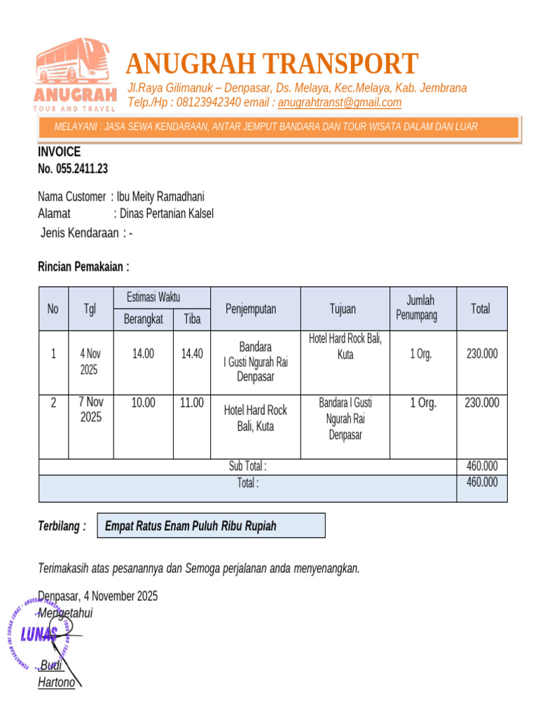 Jasa Sewa Kendaraan dan Antar Jemput | PDF