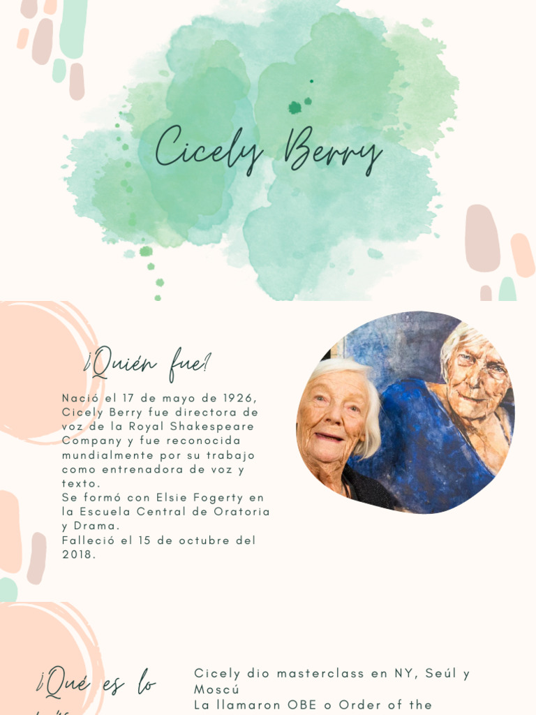 Cicely Berry: Legado en la Voz Teatral | PDF