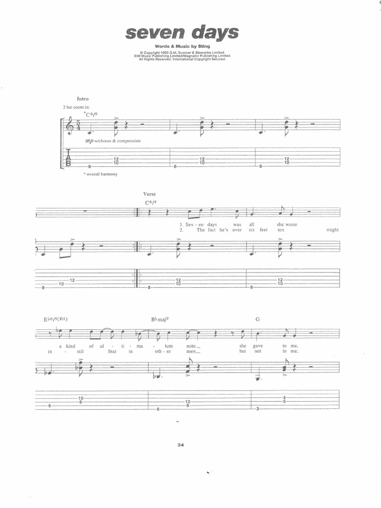 Seven Days Music Composition Guide | PDF