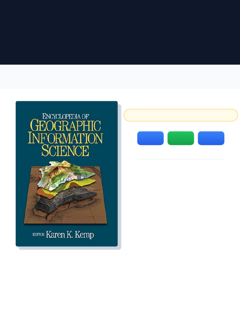Encyclopedia of Geographic Information Science 1st Edition Karen Kemp ...