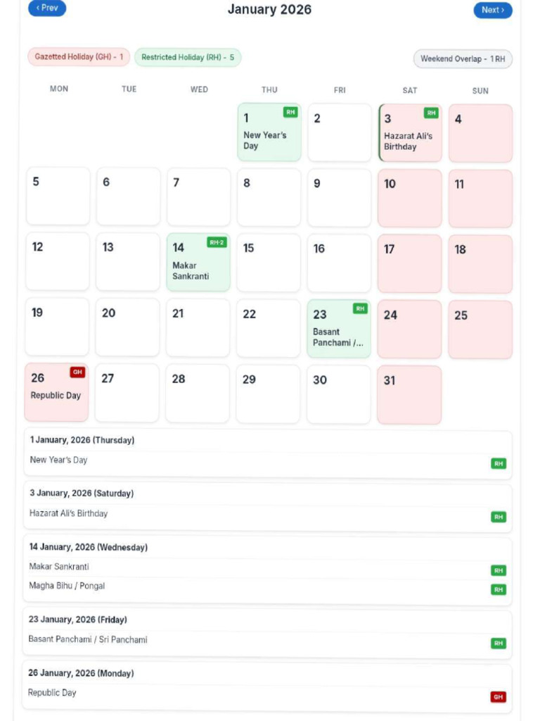 Navy Calender 2026 | PDF