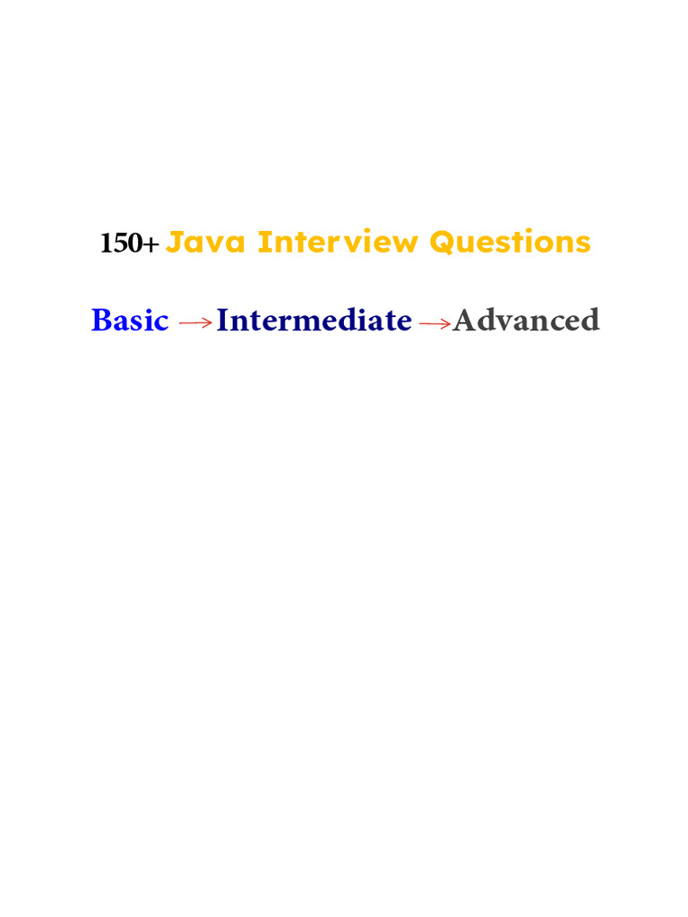 JAVA Interview Questions and Answers | PDF | Method (Computer ...