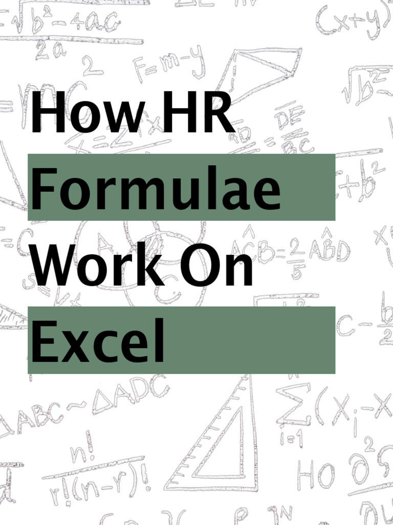 HR Metrics Formulas in Excel | PDF