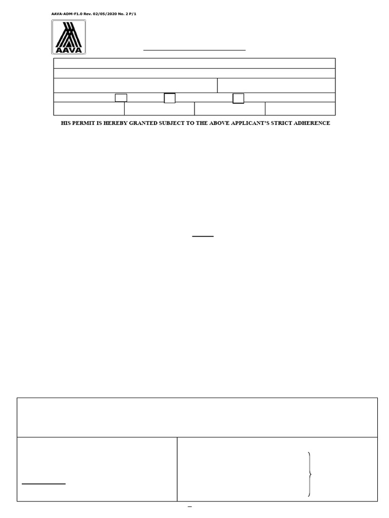 Shooting Permit Form Fillable | PDF | Information | Private Law