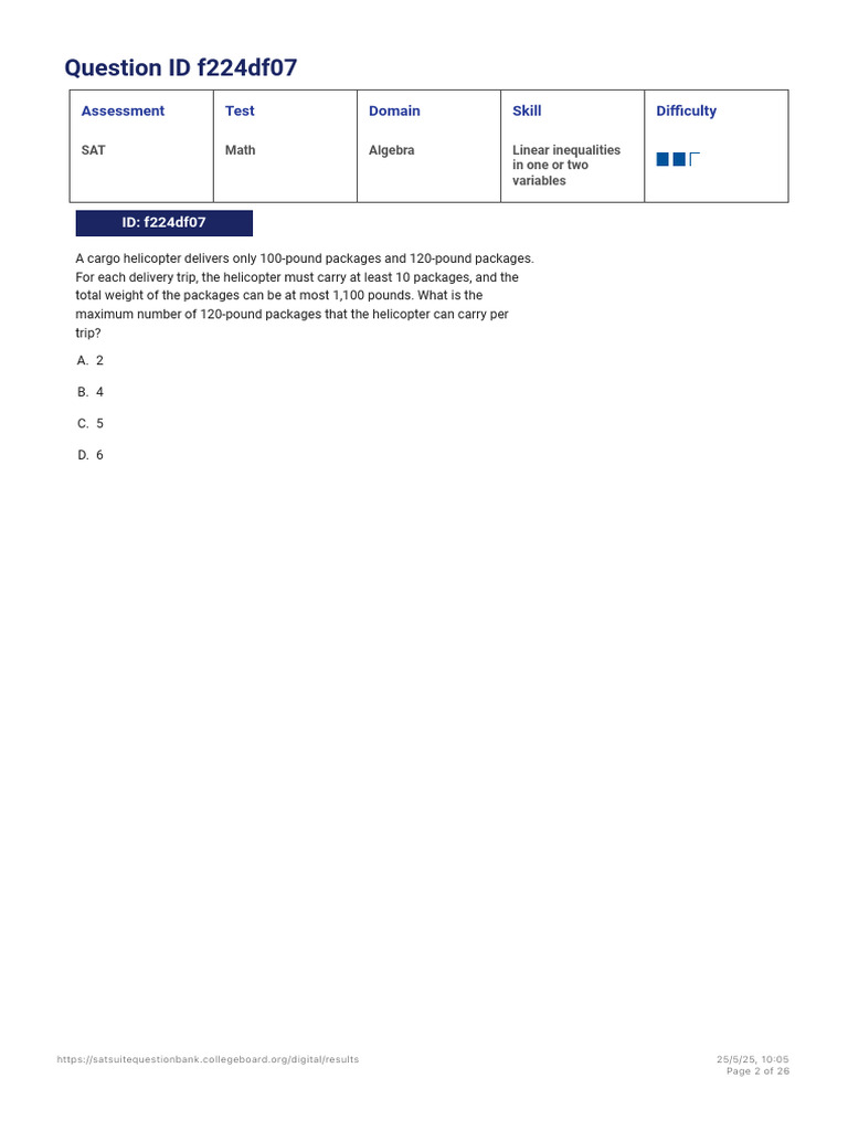 14 Linear Inequalities Medium | PDF | Sat | Heart Rate