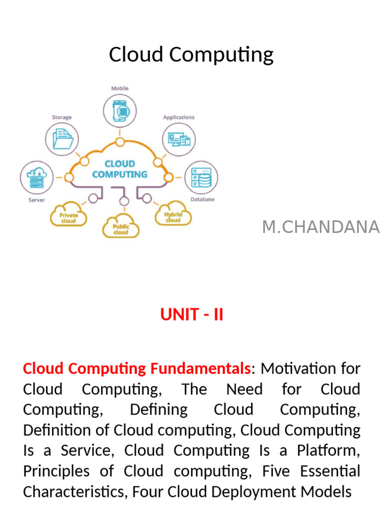Cloud Computing - UNIT II | PDF | Cloud Computing | Computing