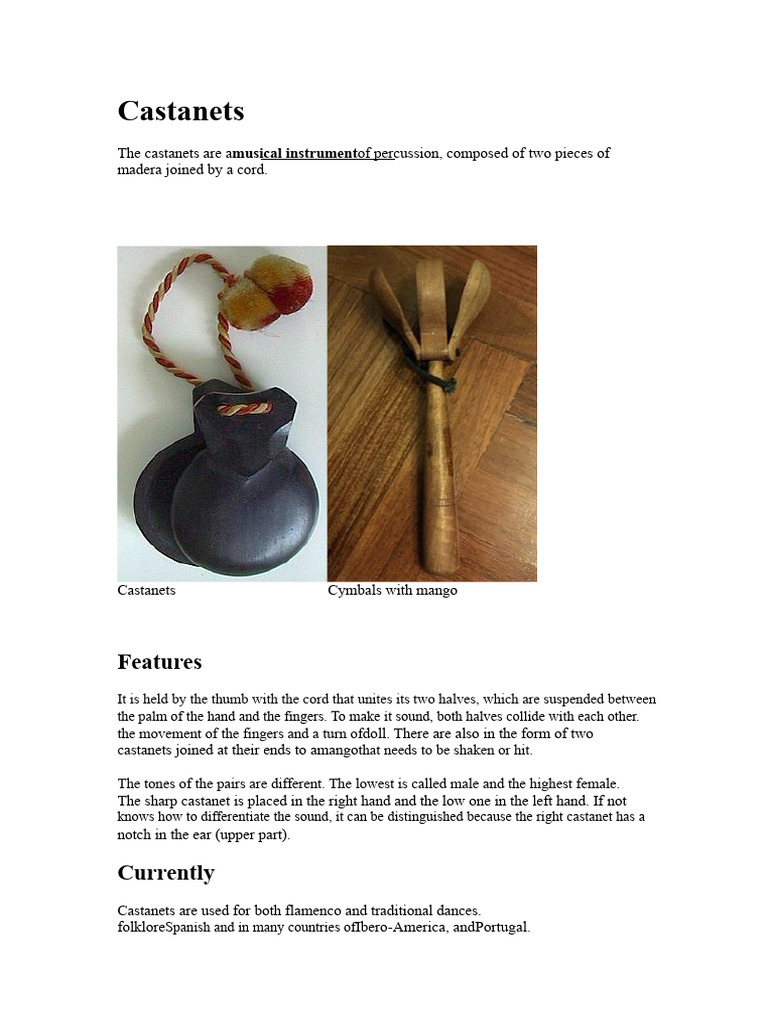 Castanets 1 | PDF | Hand | Finger