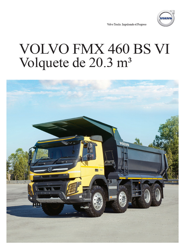 Volvo FMX 460 BS VI: Especificaciones Técnicas | PDF | Eje | Camión