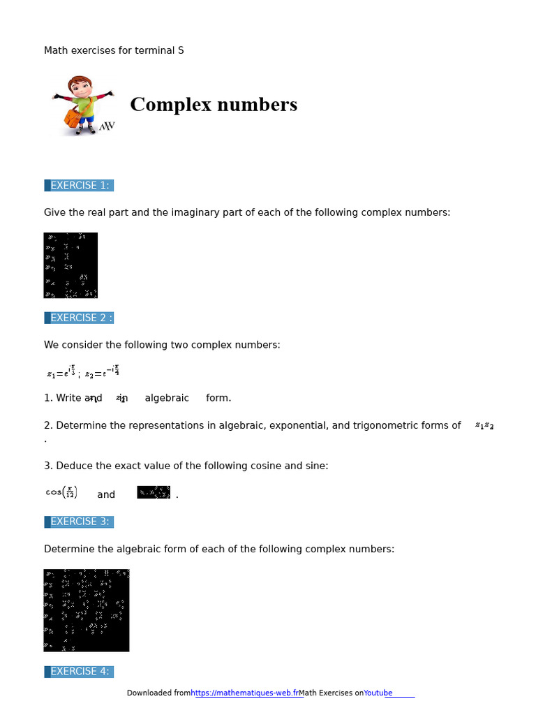 Complex Numbers Math Exercises Terminal S Solutions in PDF | PDF ...