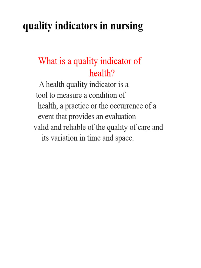 16 Nursing Quality Indicators Explained | PDF | Patient Safety | Nursing