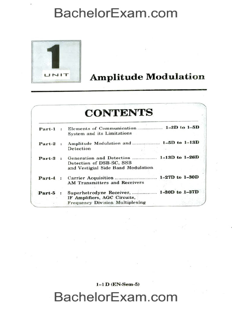 Amplitude Modulation Overview and Detection | PDF | Detector (Radio ...