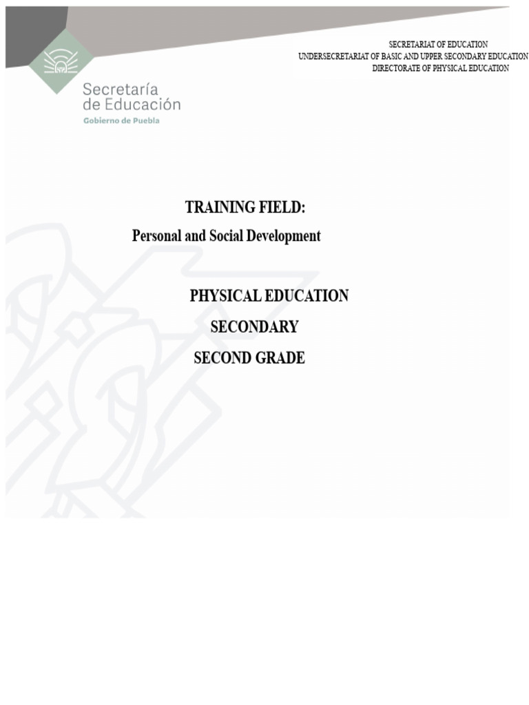 Secondary. Physical Education 2nd Grade | PDF | Physical Education ...