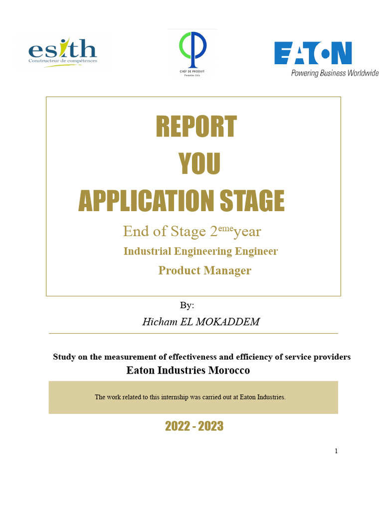 Eaton Internship Report on Service Efficiency | PDF | Business