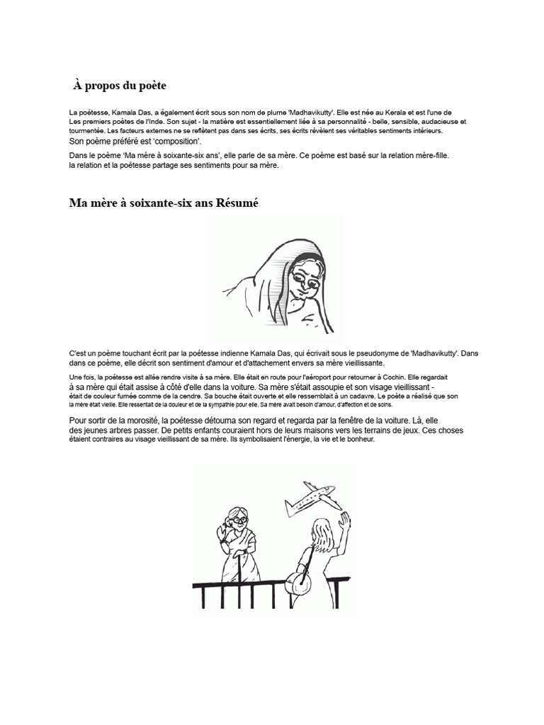 Kamala Das : "Ma Mère à Soixante-Six Ans" | PDF | Peur