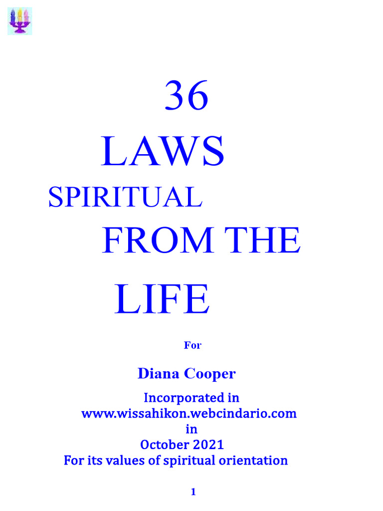 36 Spiritual Laws of Life | PDF | Love | Thought