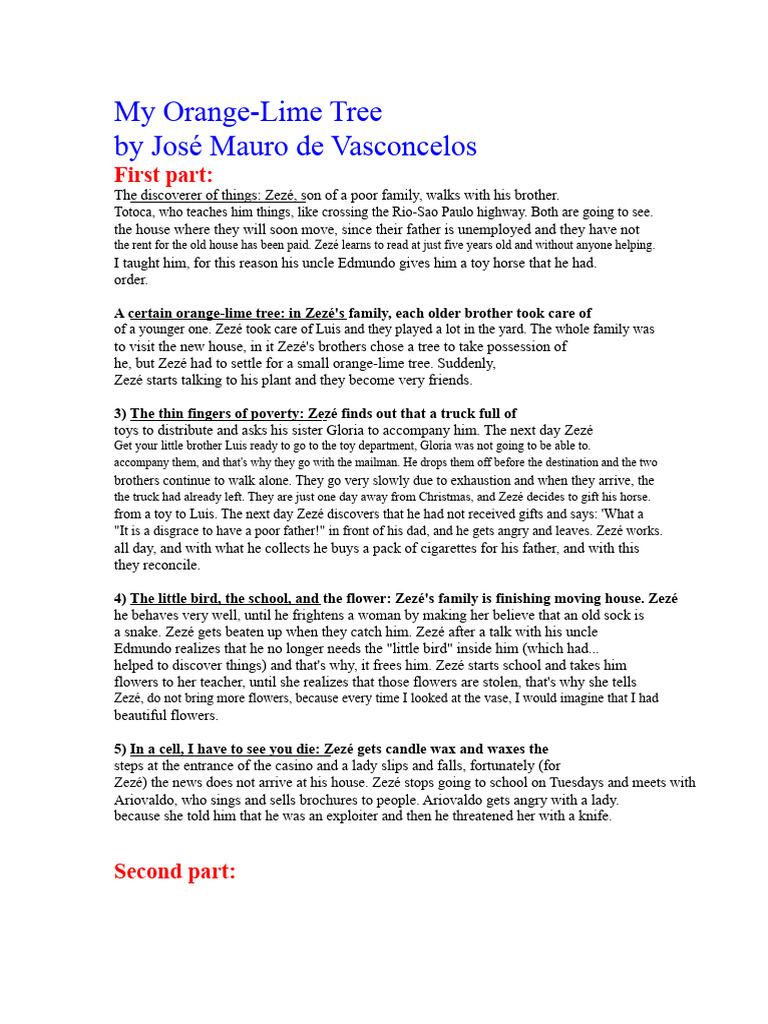 My Orange Tree | PDF | Narration