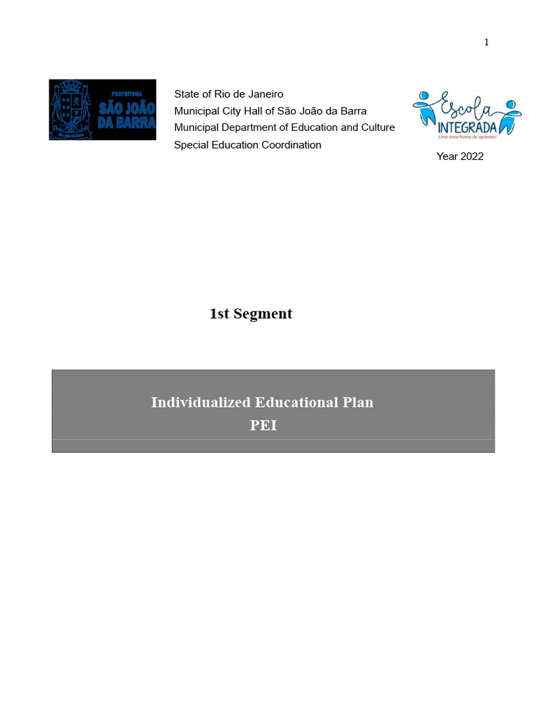 PEI First Segment Filled Model | PDF | Word | Learning