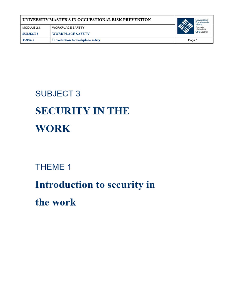 Workplace Safety in Occupational Risk Prevention | PDF | Occupational ...