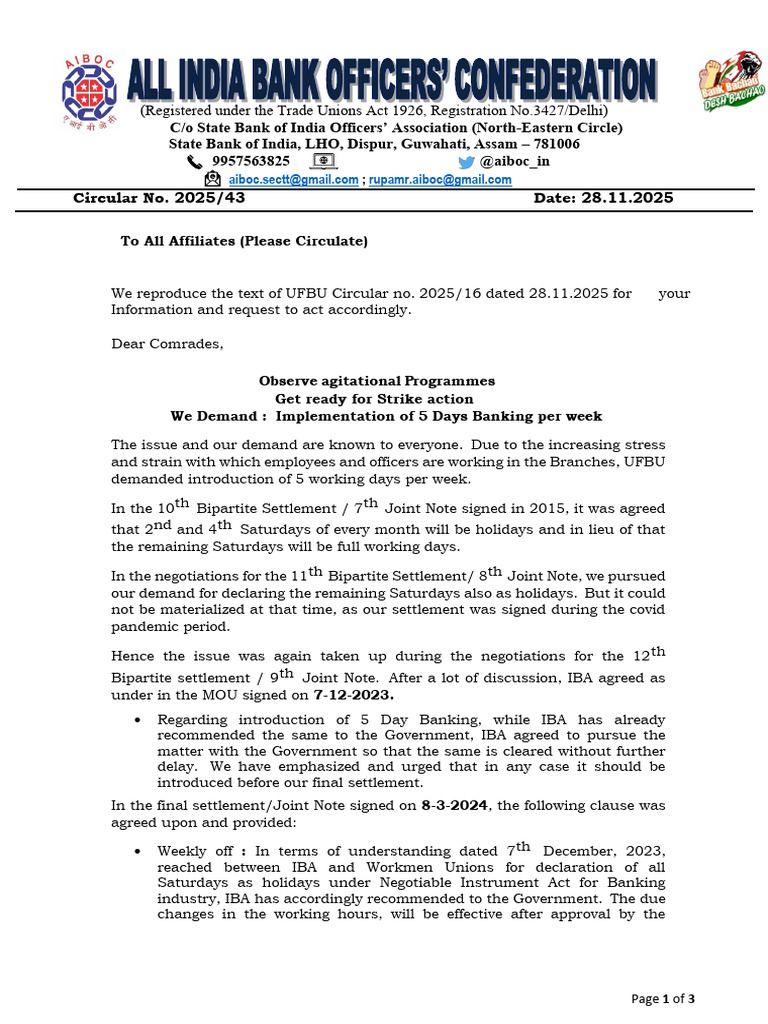 43 2025 Aiboc UFBU Agitational Programmes-1 | PDF | Government
