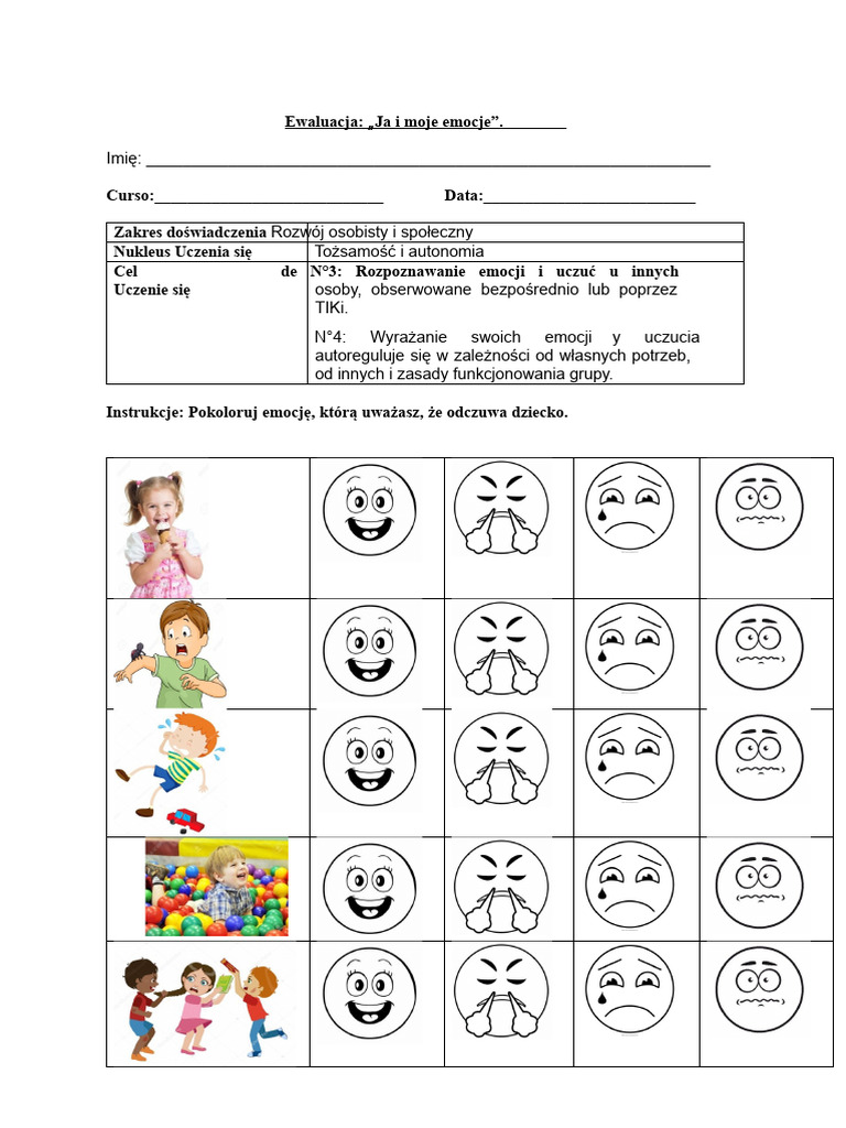 Ocena 1 Ja I Moje Emocje 103301 20210810 20190408 094724 | PDF