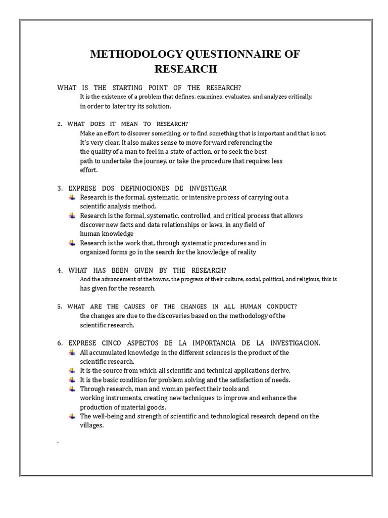 109151508-Research Methodology Questionnaire | PDF | Hypothesis ...