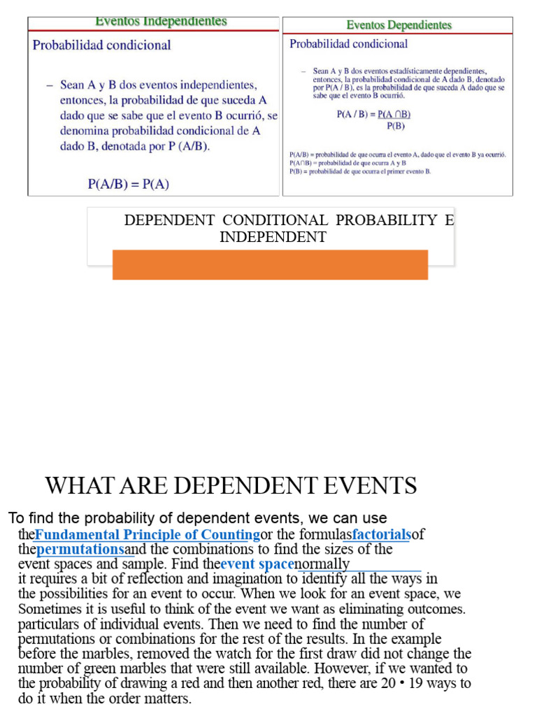 Dependent vs Independent Probability Explained | PDF | Probability ...