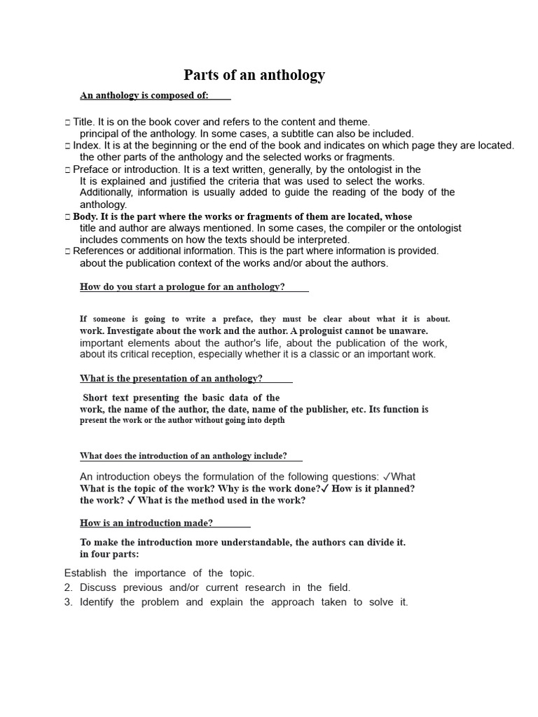 Parts of An Anthology | PDF | Theory | Knowledge