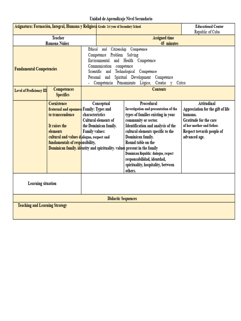 Learning Unit Scheme. | PDF | Learning | Cognition