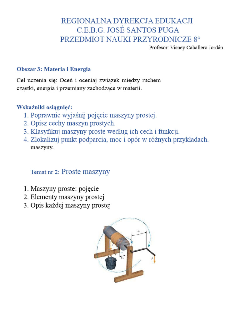 Temat 2 Maszyny Proste | PDF