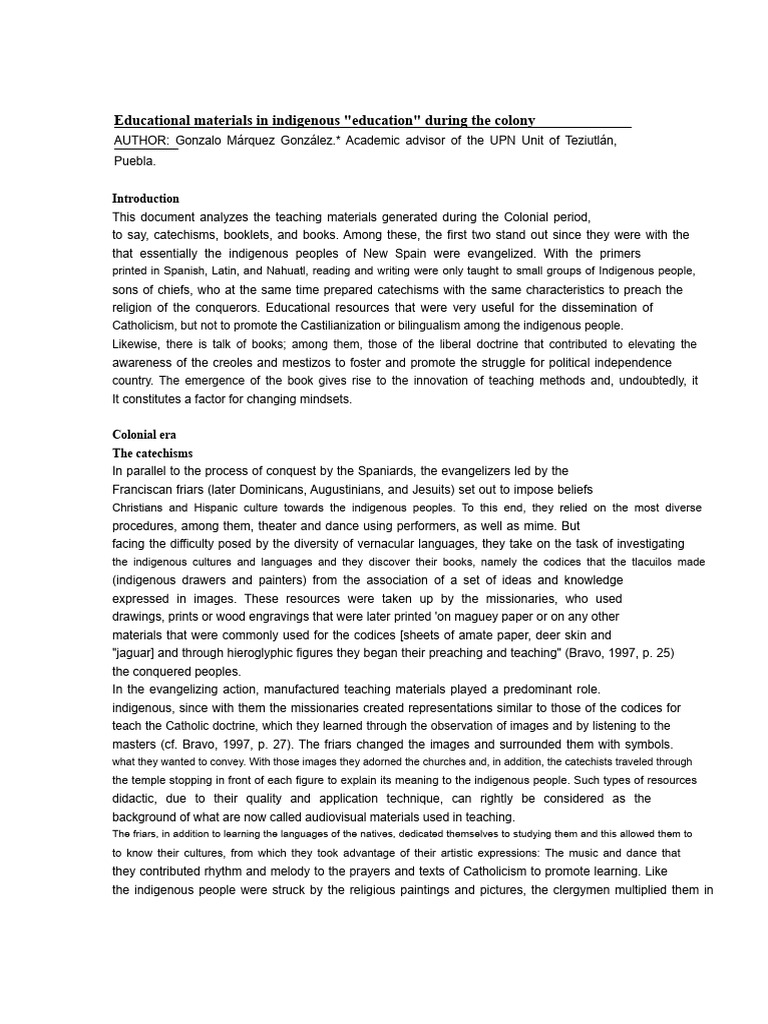 Didactic Materials in Colonial Education | PDF | Catechism | Spanish ...
