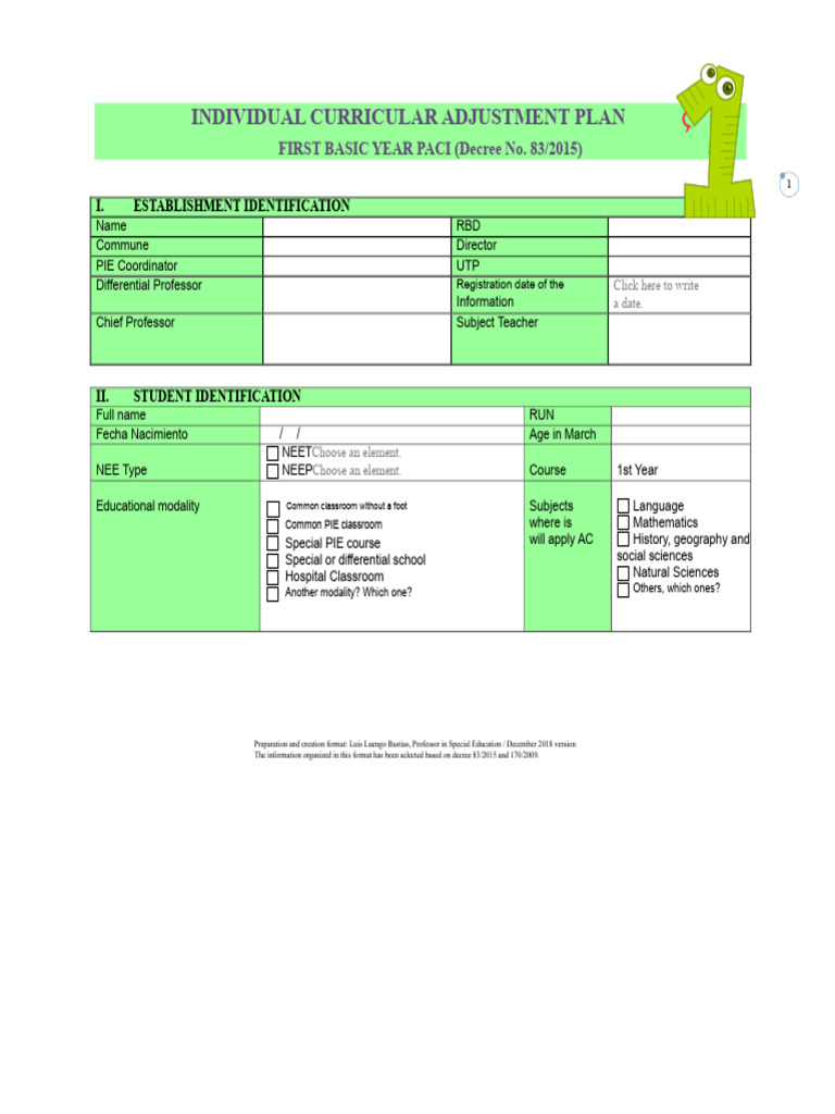 PACI - 2019 Basic Education 1st Grade | PDF | Curriculum | Special ...