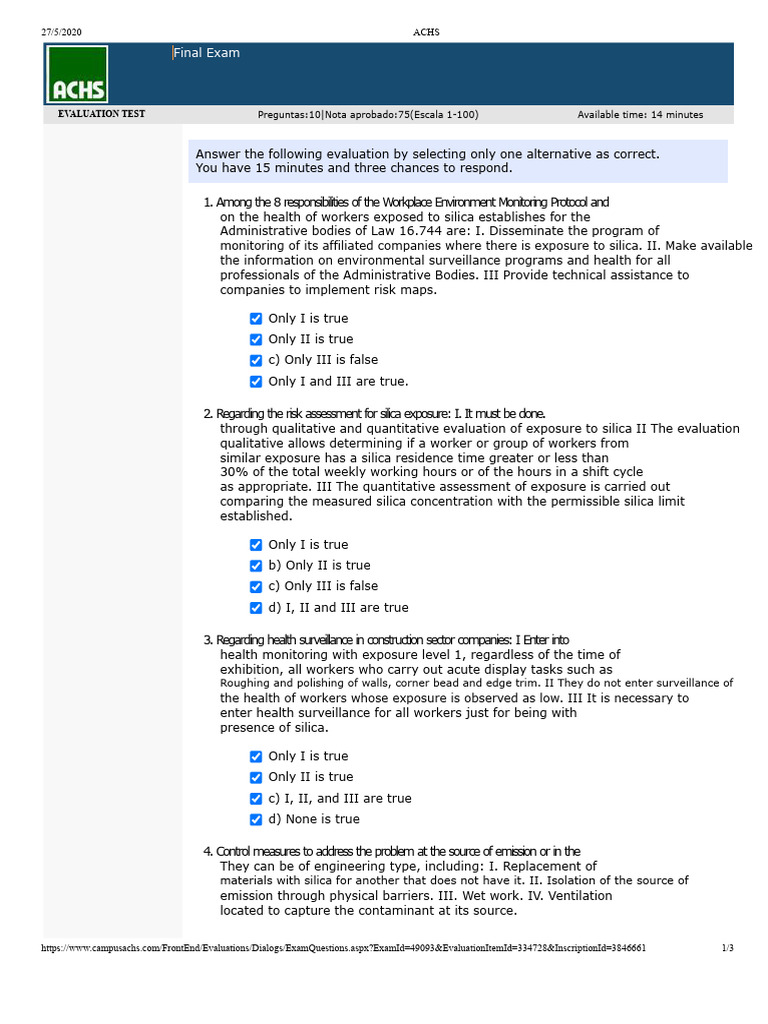 Achs PDF | PDF | Risk Assessment | Occupational Safety And Health